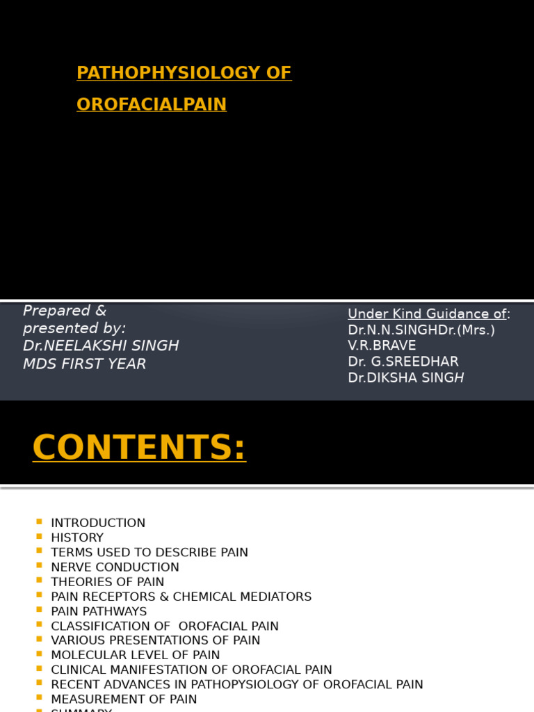 Seminar On Pain Extempor | PDF | Pain | Neuroscience