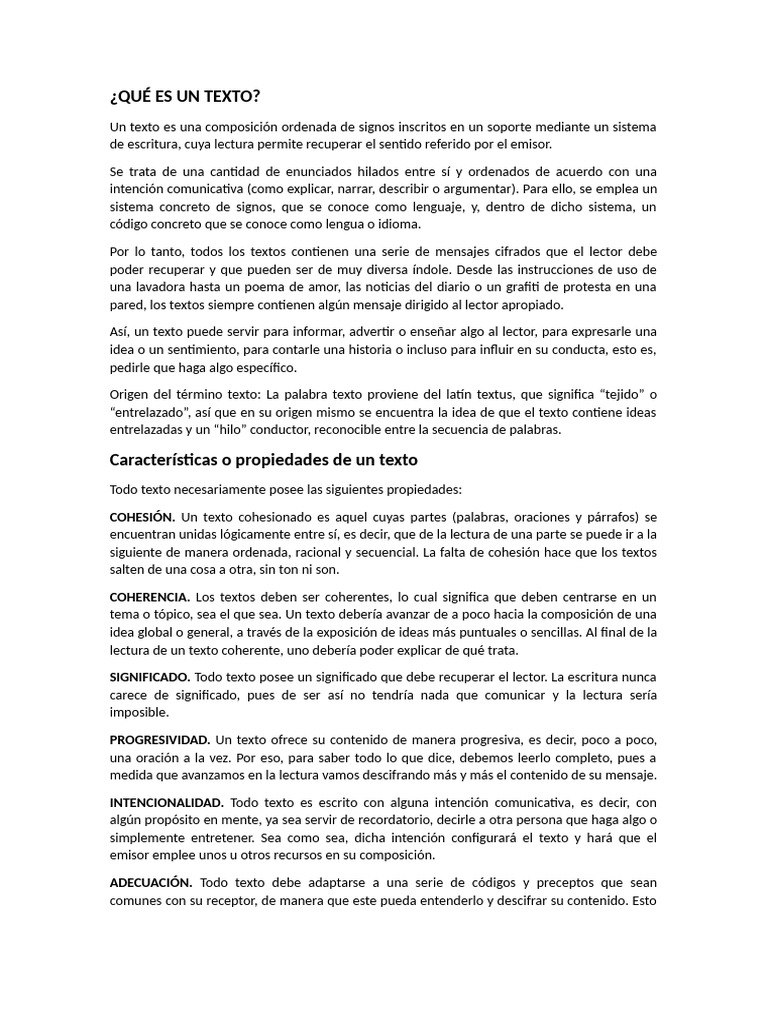 Qué Es Un Texto | PDF | Narración | Comunicación humana