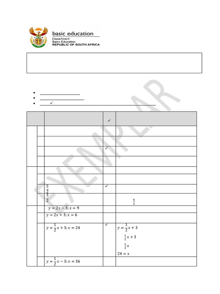 Gec GR 9 Maths 2021 Marking Guideline - 240207 - 205913 | PDF ...