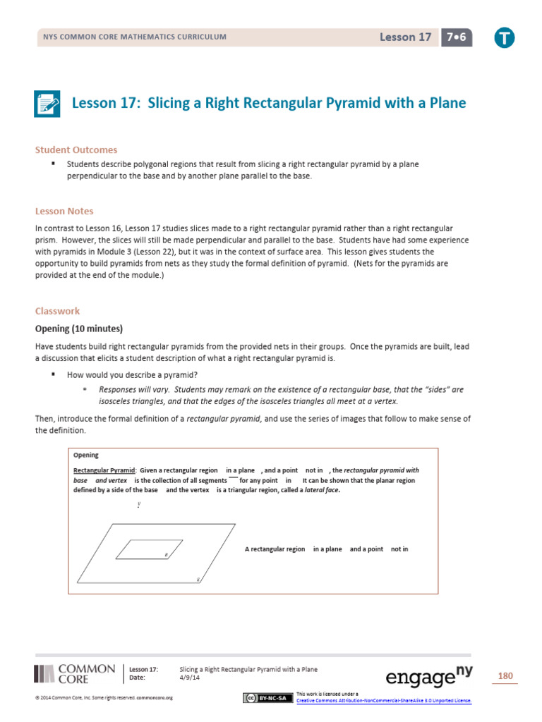 Math g7 m6 Topic c Lesson 17 Teacher | PDF | Rectangle | Perpendicular
