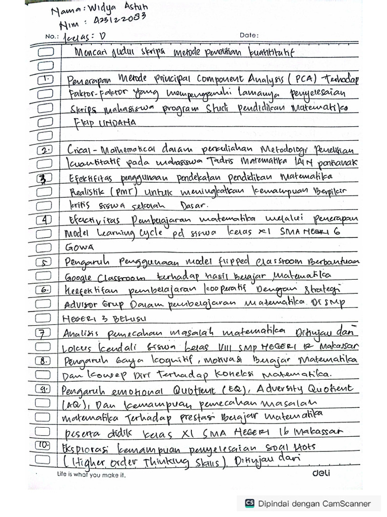 D. - Widya Astuti - A23122083 | PDF