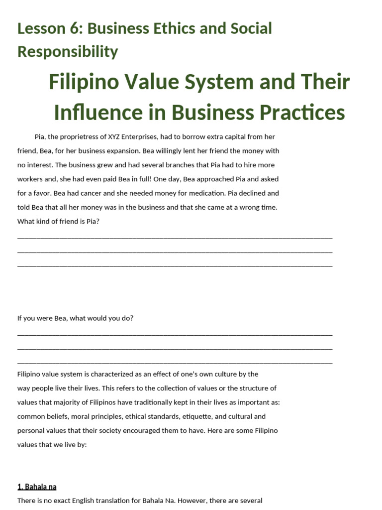 Lesson 6 and 7 Abm Business Ethics | PDF | Goal | Swot Analysis