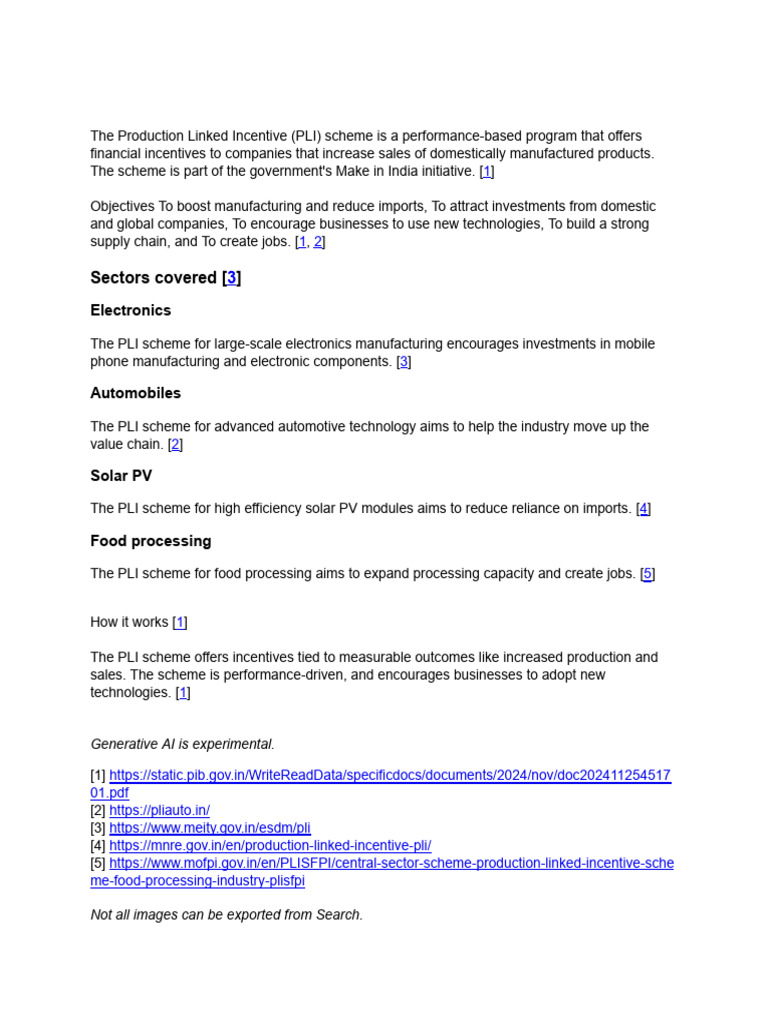 Production Linked Incentive Scheme Pdf