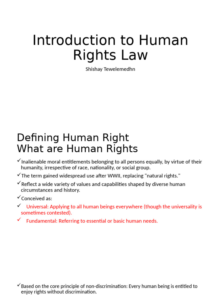 Introduction To Human Rights Law | PDF | Human Rights | Treaty