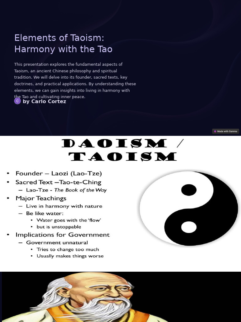 Elements of Taoism Harmony With The Tao | PDF | Laozi | Tao