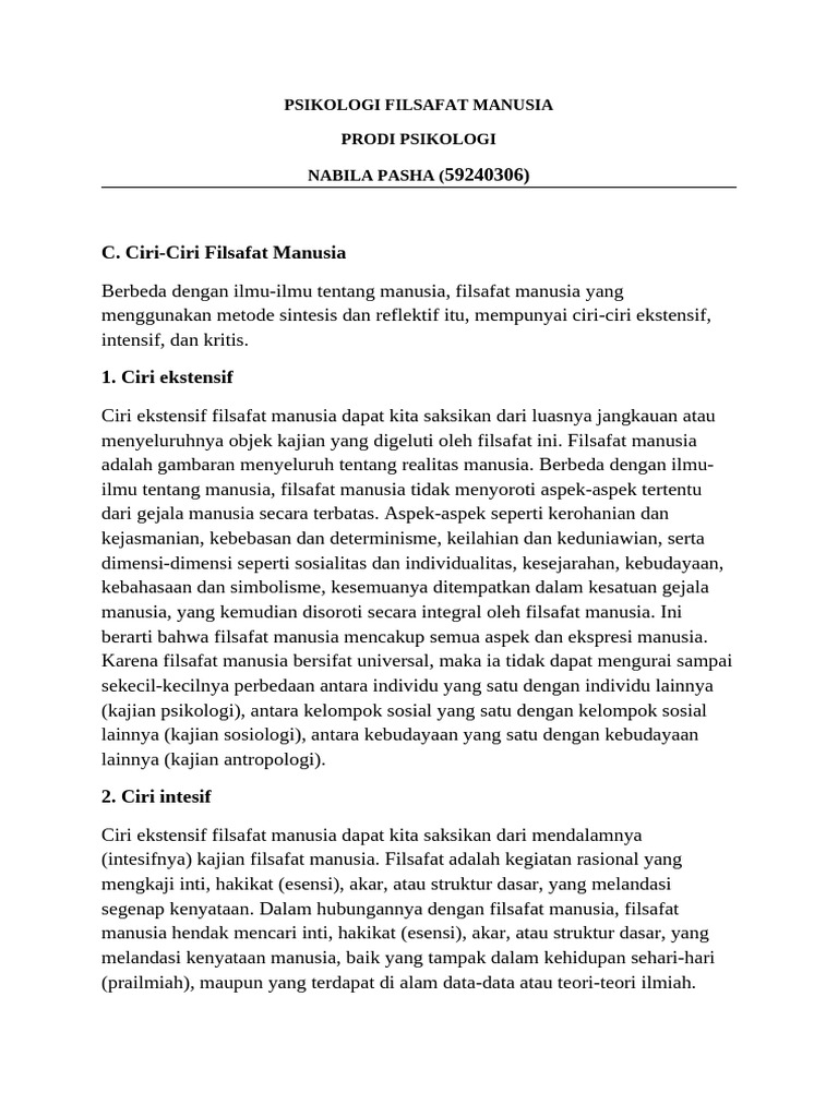 ILMU FILSAFAT NABILA PASHA | PDF