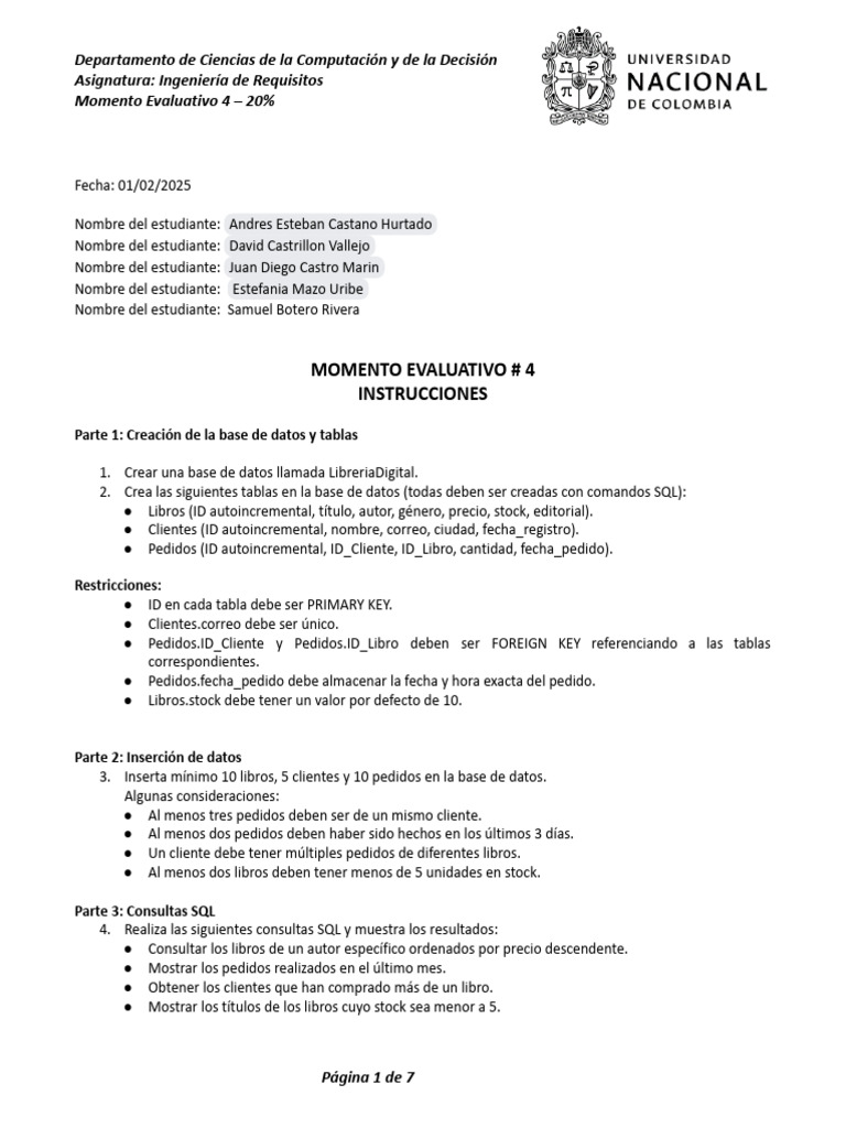 Solución ME 4 DB1 | PDF | SQL | Recuperación de información
