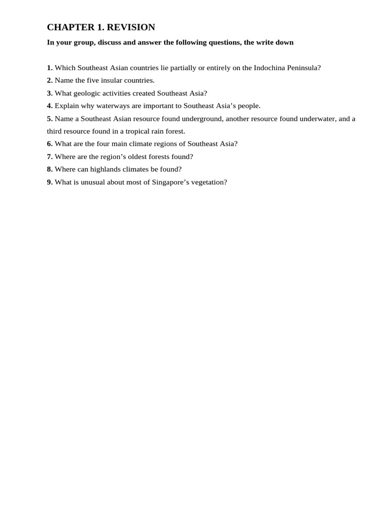 Chapter 1. Group Work. Reviewing | PDF