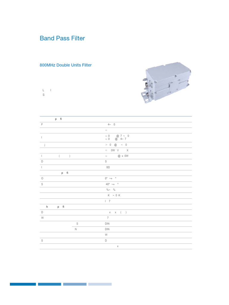 Filter - Dft-08-56-Df-A02 (Rosenberger) | PDF