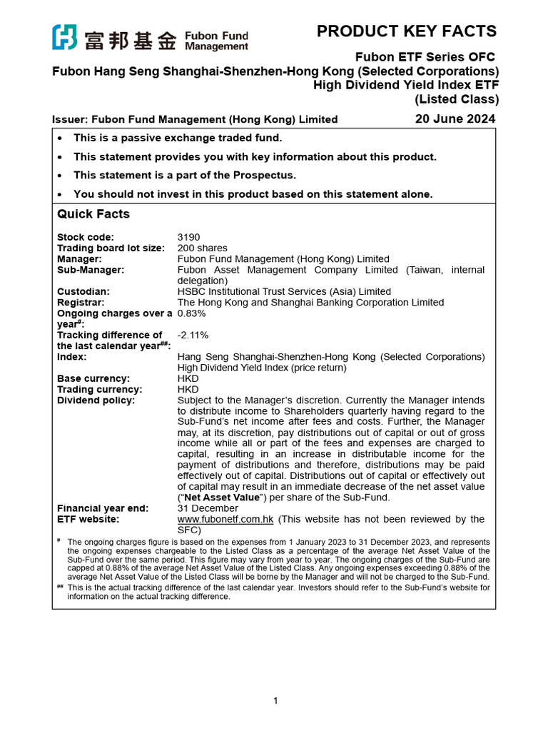 E BSJ397 3190 Listed KFS 20240620 | PDF | Exchange Traded Fund | Stocks