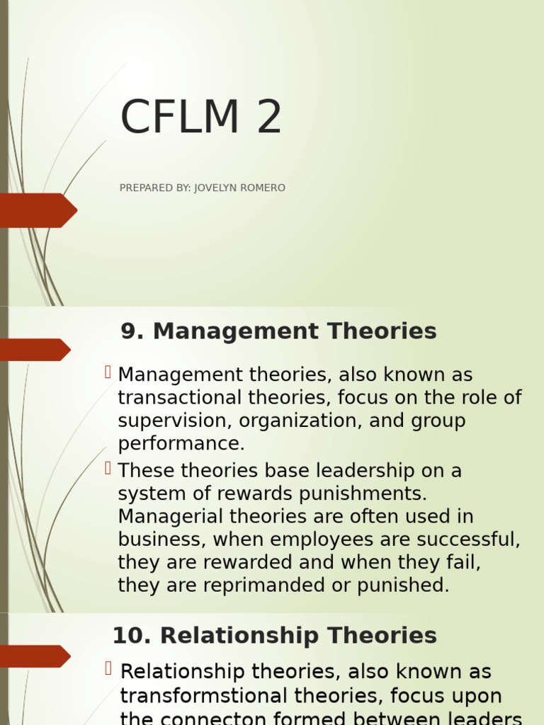 CFLM 2 Report | PDF | Leadership | Transformational Leadership