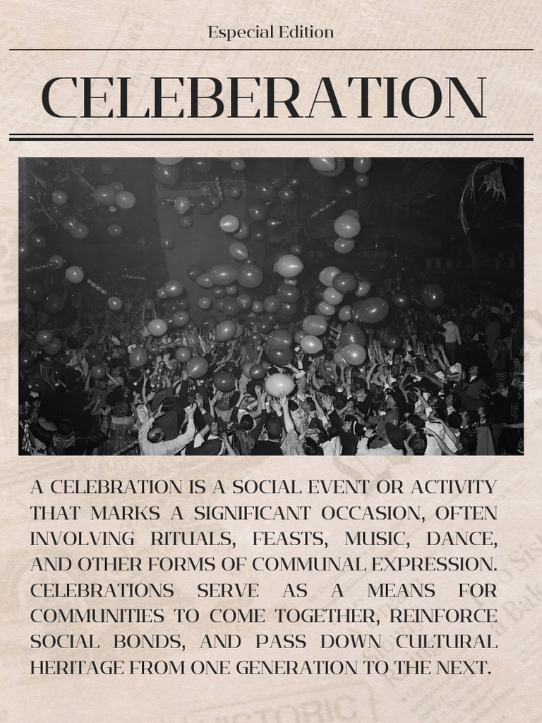 black vintage newspaper birthday party poster | PDF