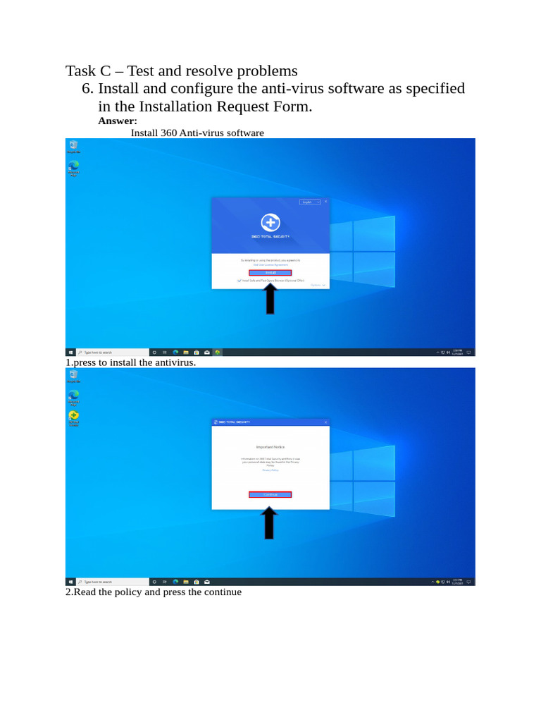 Install 360 Anti-Virus Software Guide | PDF