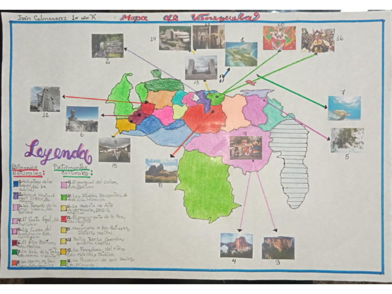 Mapa de Venezuela Con Monumentos Naturales | PDF