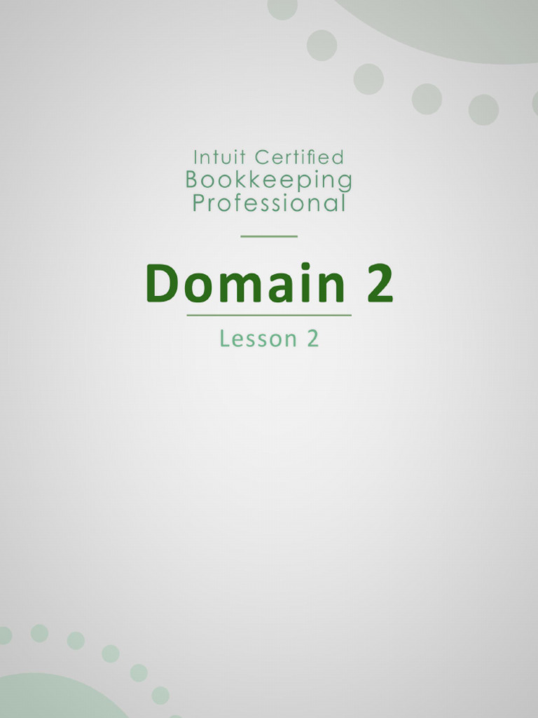 Certified Bookkeeping Professional Domain 2 Lesson 2 Projects | PDF | Debits And Credits ...