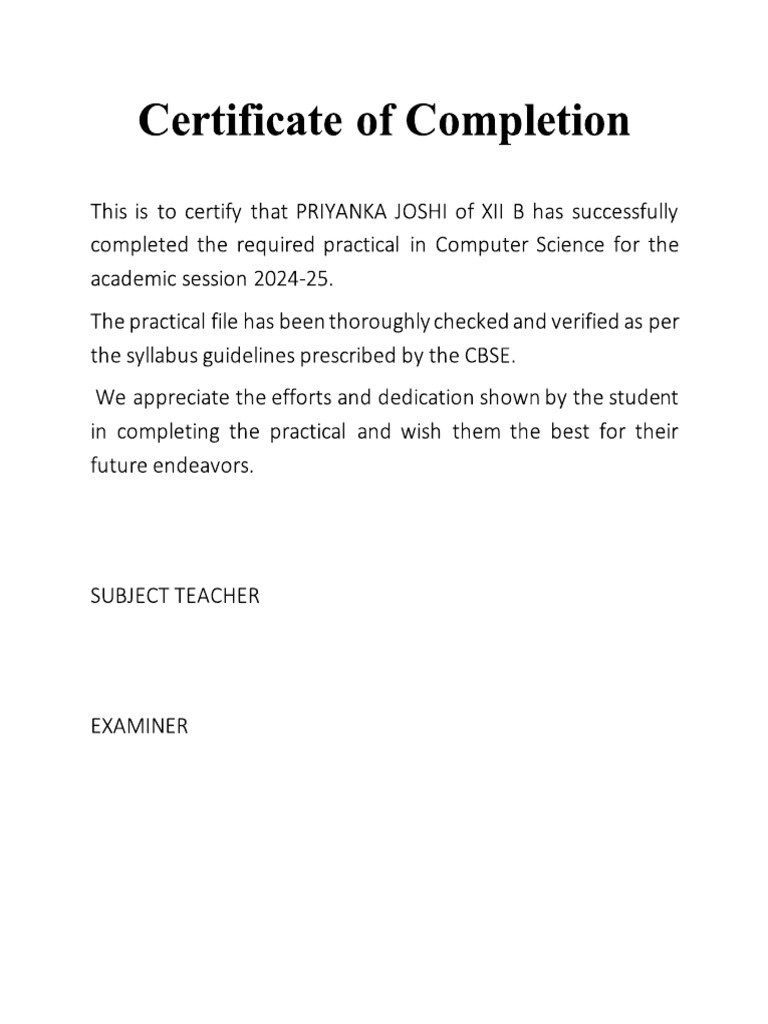 Certificate of Completion | PDF