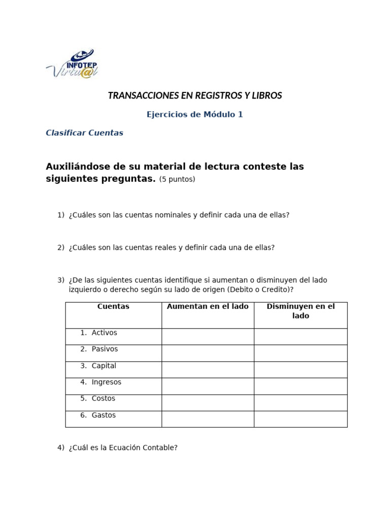 Actividad No. 1 Unidad 1 Modulo 1 | PDF