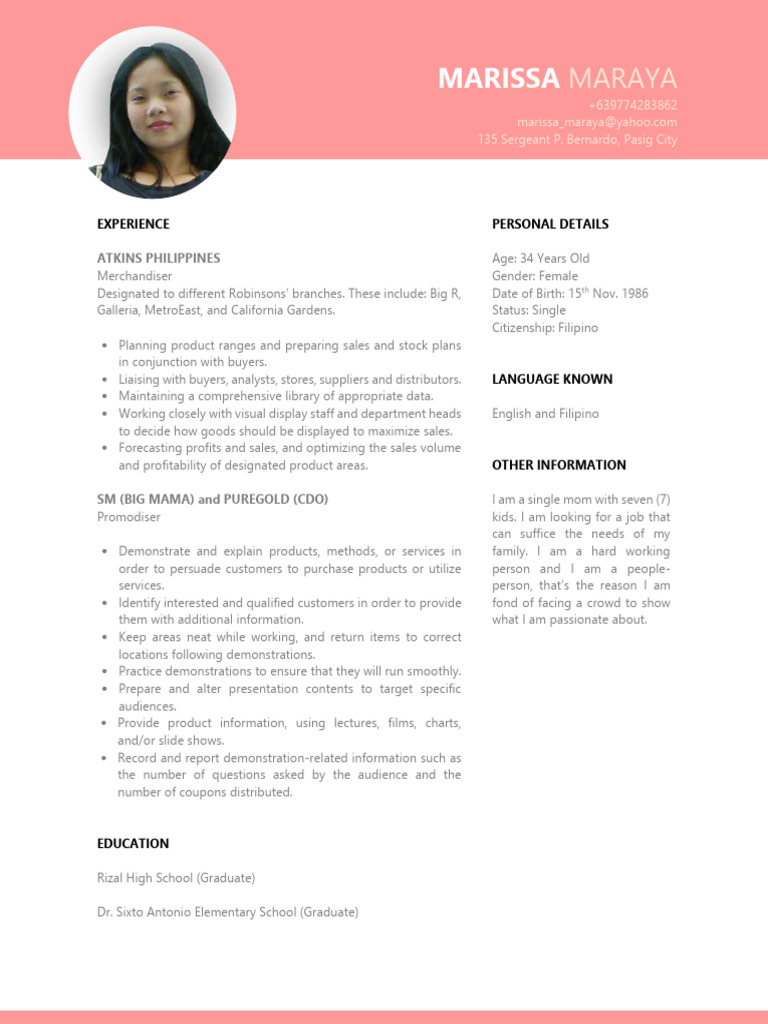 Marissa-Resume | PDF | Business