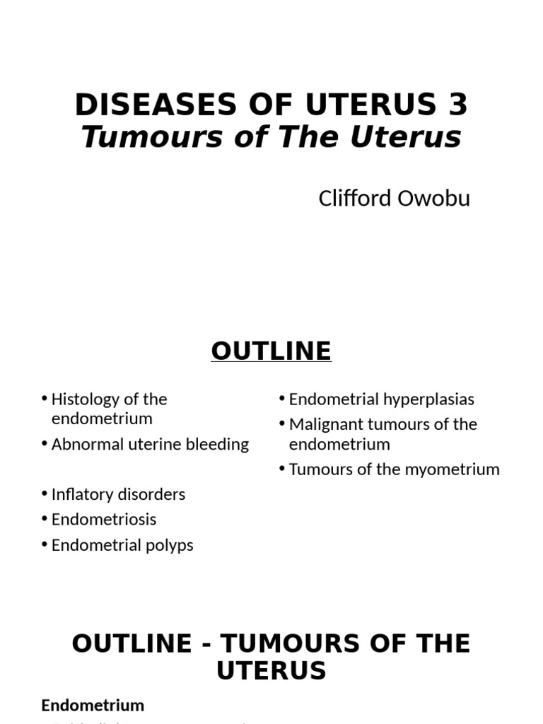 Uterine Tumors: Types and Management | PDF | Neoplasms | Uterus