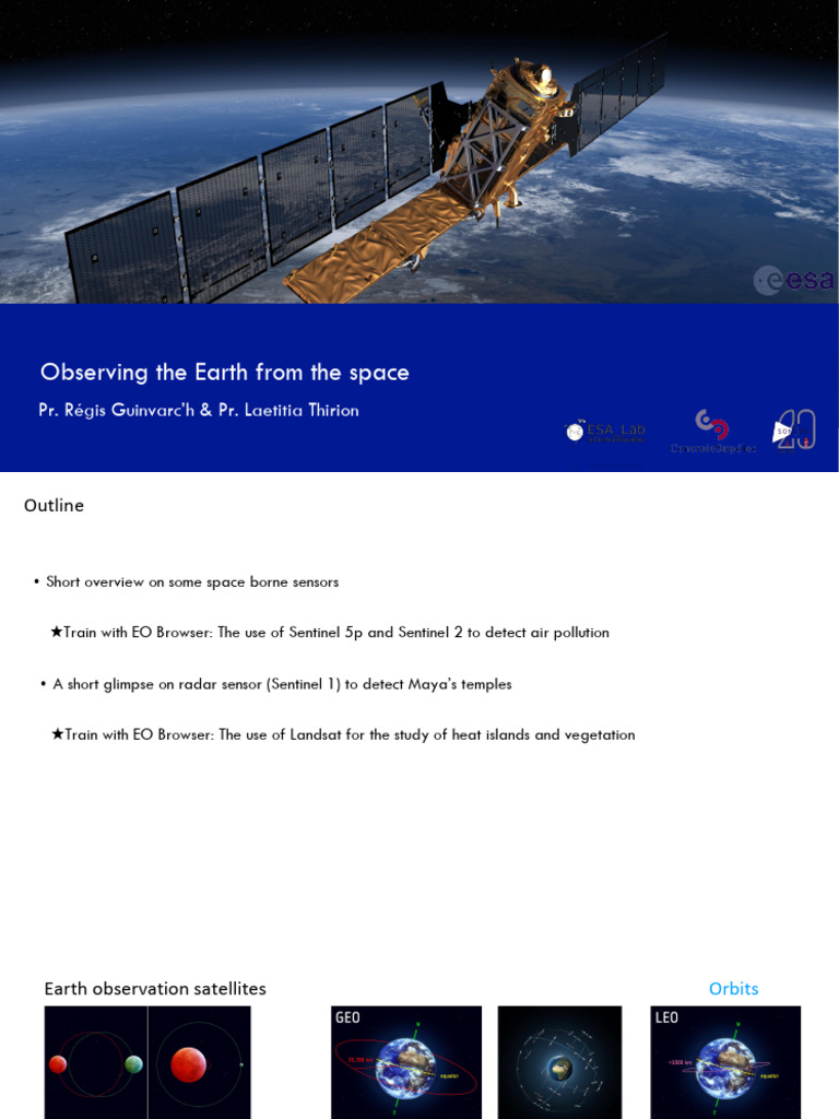 Cours 1 - Orbites Optique | PDF | Electromagnetic Spectrum | Satellite