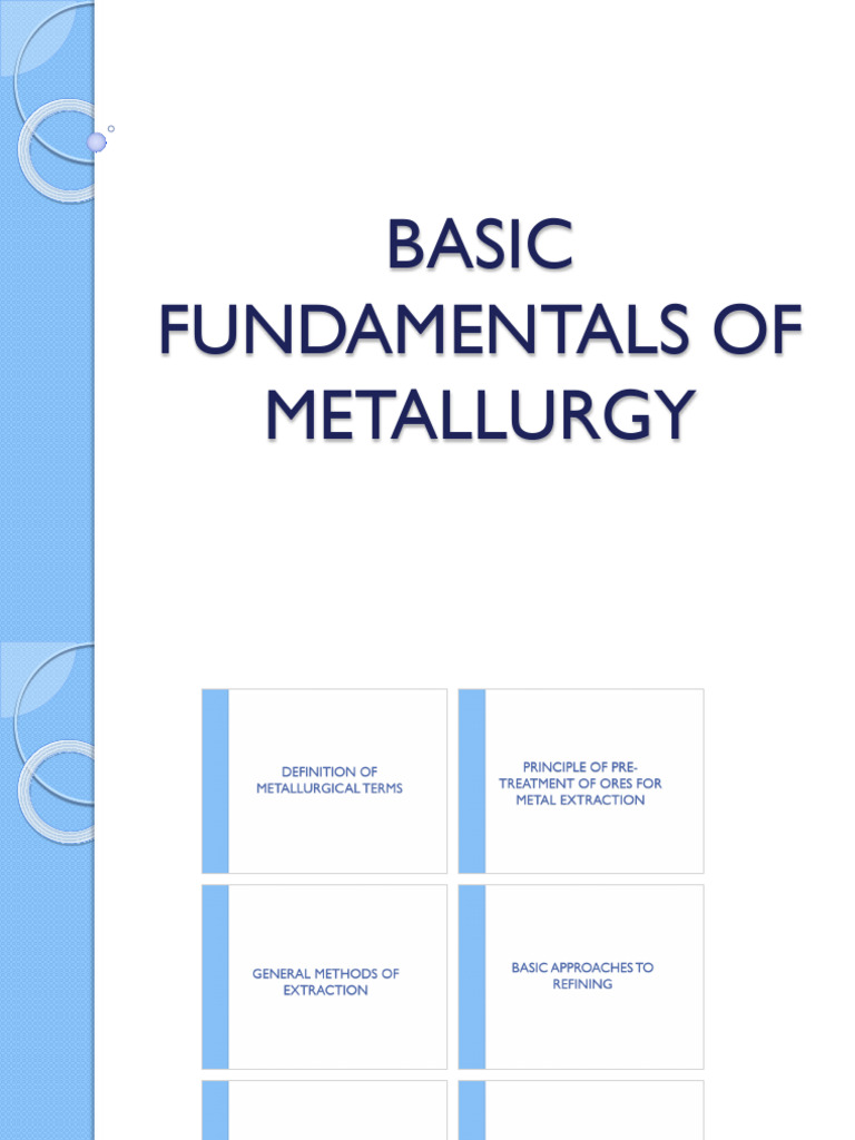 Metallurgy Basics: Key Terms & Processes | PDF | Chemical Equilibrium ...