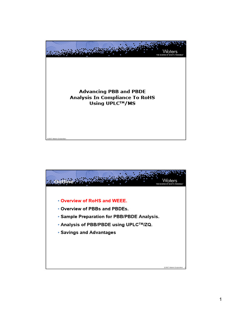 RoHS | PDF | High Performance Liquid Chromatography | Mass Spectrometry