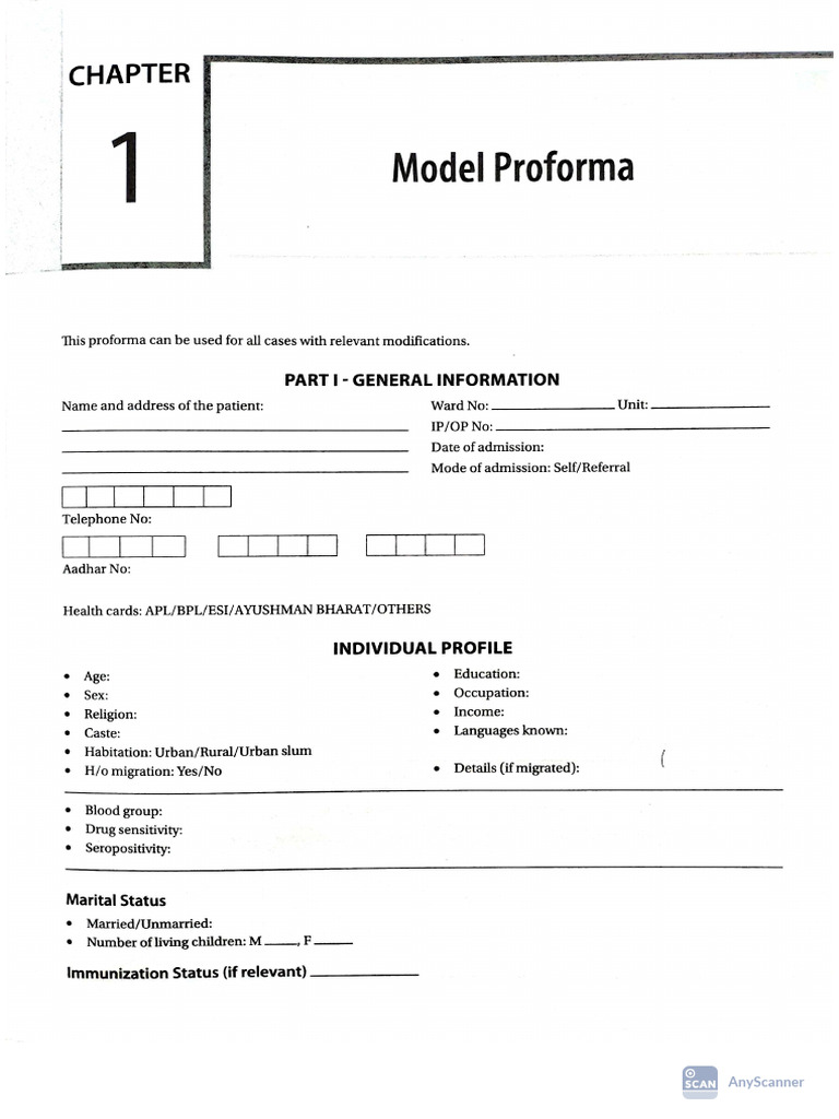 Clinic Social Case Proforma HTN (4) | PDF