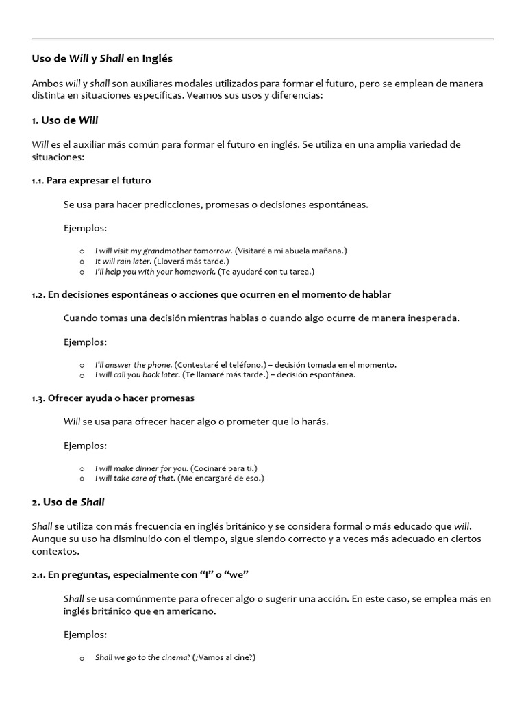 Will and Shall | PDF