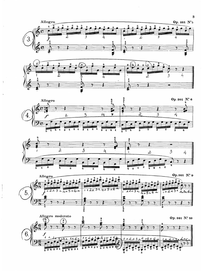 CZERNY 3, 4 ,5, 6 | PDF