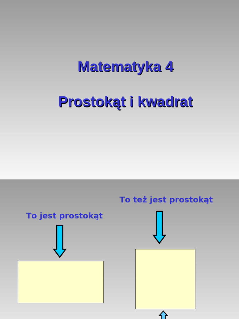 Prostokąt I Kwadrat | PDF