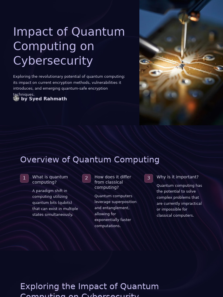 Impact of Quantum Computing On Cybersecurity | PDF | Quantum Computing ...