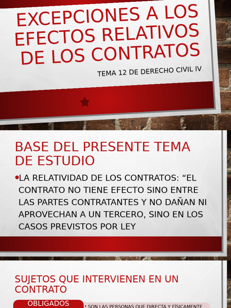Tema 12 Excepciones A Los Efectos Relativos de Los Contratos | PDF | Póliza de seguros | Derecho ...