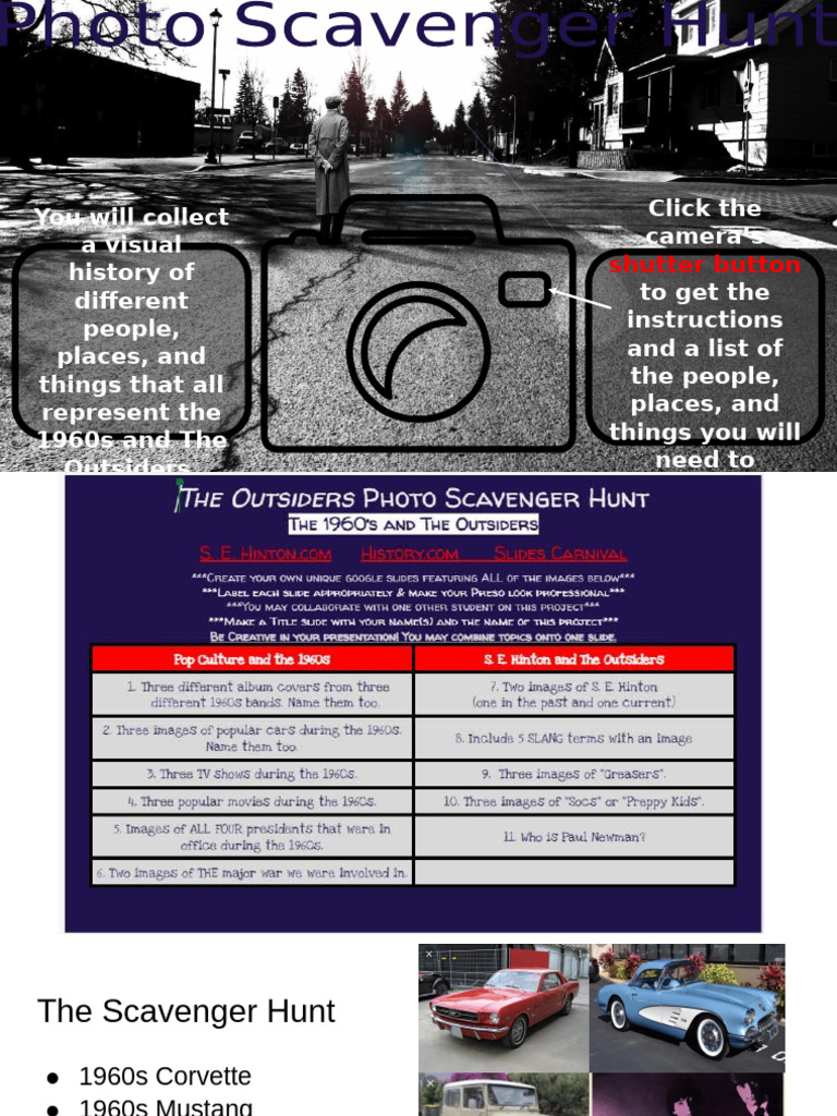 1960's Scavenger Hunt | PDF