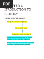 Introduction To Biology Full Notes | PDF | Biology | Organisms