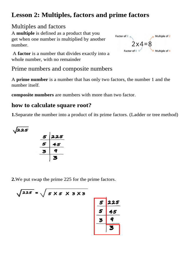 Maths Lesson 2 | PDF