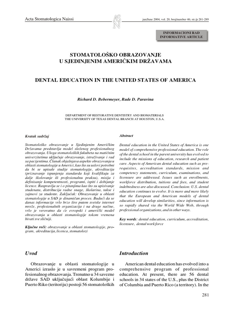 Stomatolo (Ko Obrazovanje | PDF | Dentistry | Health Care