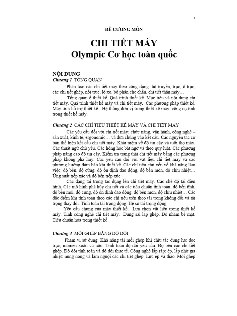 7) de Cuong Chi Tiet May | PDF