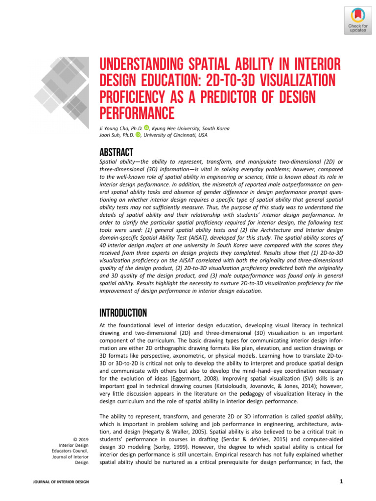 Understanding_Spatial_Ability_in_Interio | PDF | Space | Creativity