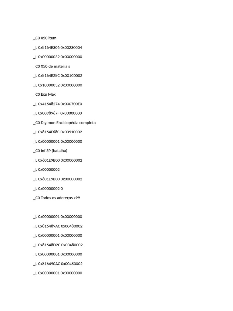 Cópia de Digimon Adventure PSP Cheats | PDF