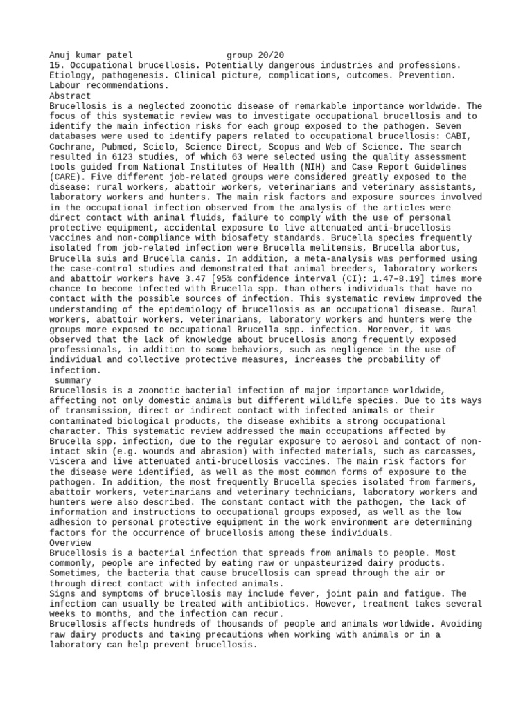 Anuj kumar pate-WPS Office | PDF | Infection | Medical Specialties