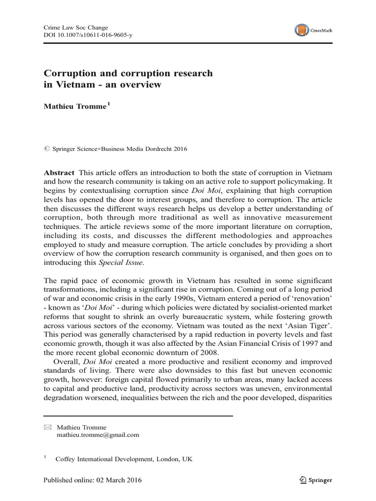 Overview of Corruption in Vietnam | PDF | Cost Of Living | Political ...