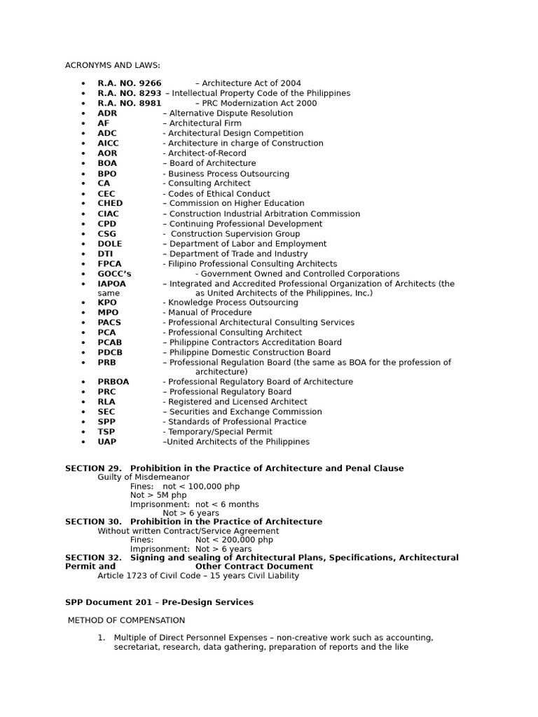 toaz.info-prof-prac-summary-pr_f31f97a67d68d5d28fe7cb1d6b25874e | PDF | Architect