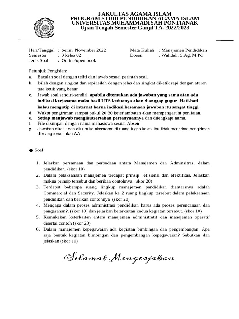 UTS MP Kelas 02 | PDF