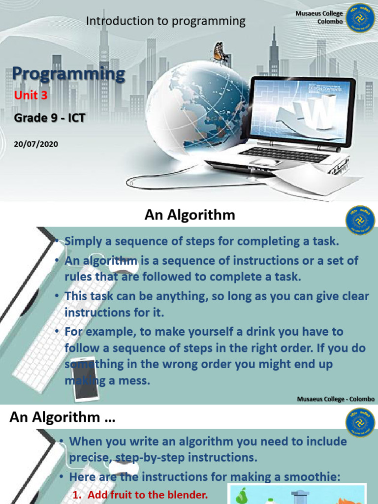 Unit 3 - 1.programming-Intro-Gr9 | PDF | Computer Programming ...