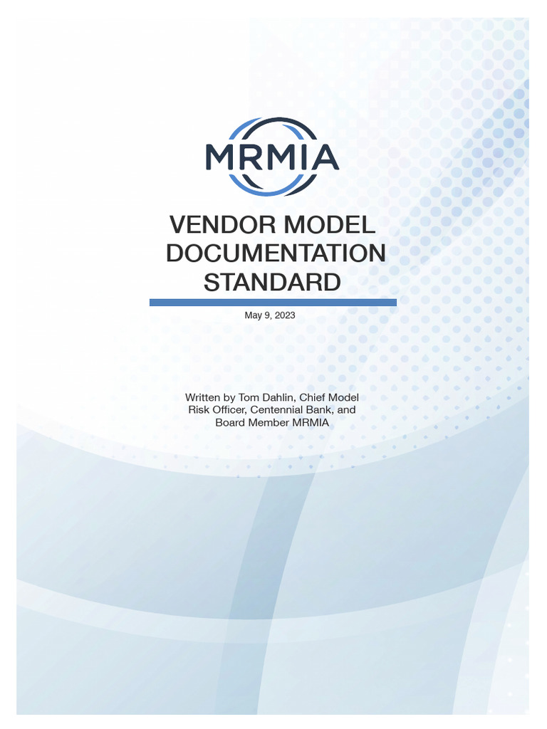 Mrmia Vendor Model Documentation Standard | PDF