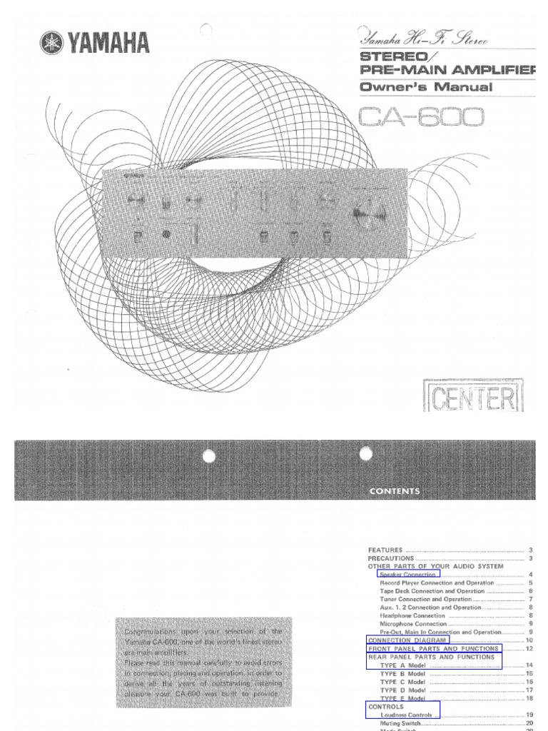 Ca 600 | PDF
