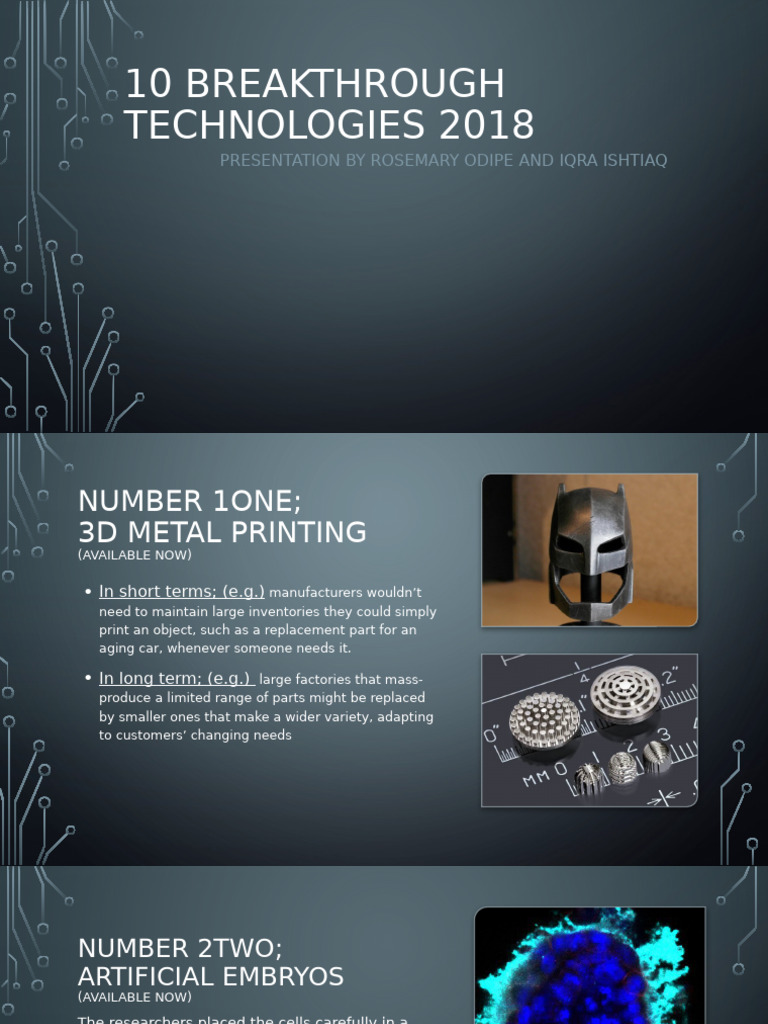 10 Breakthrough Technologies 2018 | PDF | Artificial Intelligence | Intelligence (AI) & Semantics