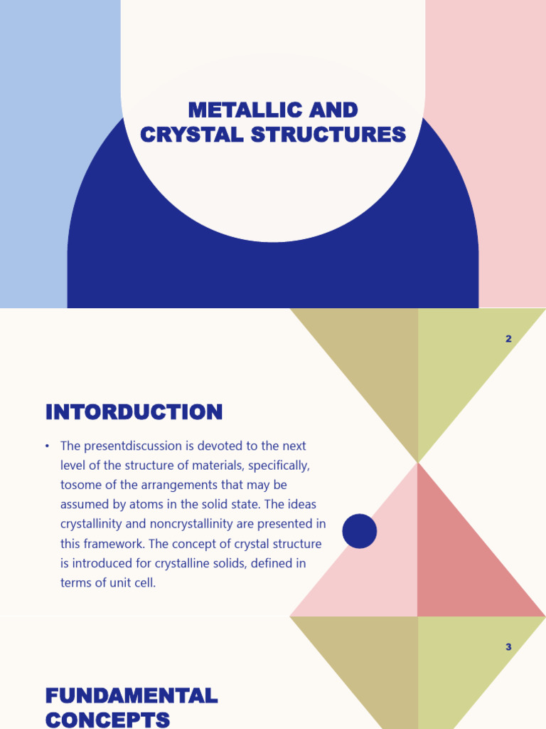 Metallic and Crystal Structures | PDF | Crystal Structure | Crystal