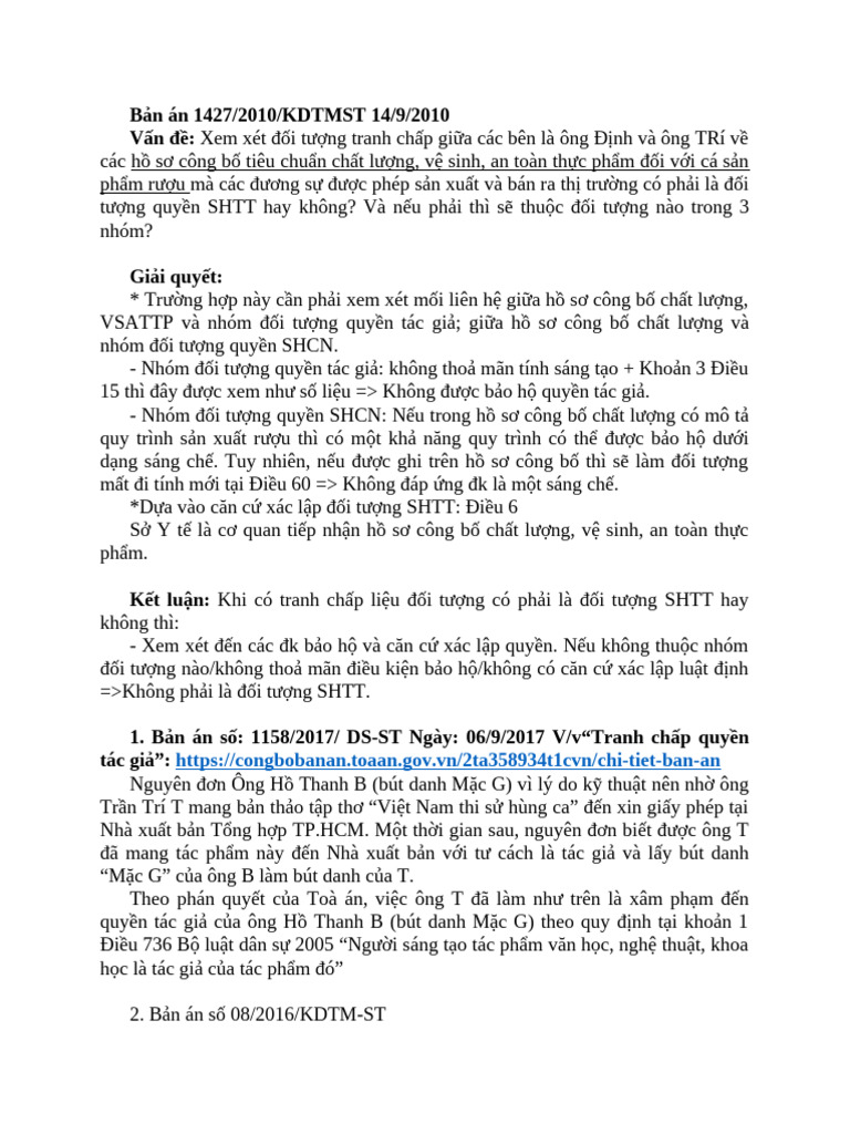 Bản Án SHTT | PDF