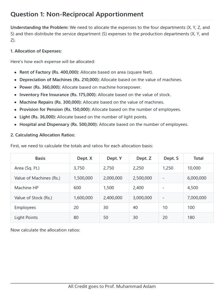 COST ACCOUNTING Question | PDF | Depreciation | Expense